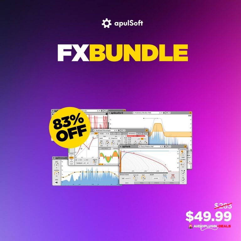 apulSoft FX Bundle | 5つのパワフルなオーディオプラグインが83%オフ